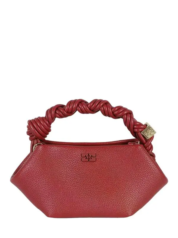 GANNI Mini Braided-handle Tote Bag - Red