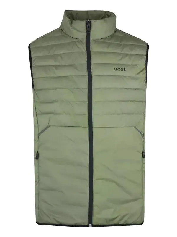 BOSS Quilted Zip-up Vest - Green