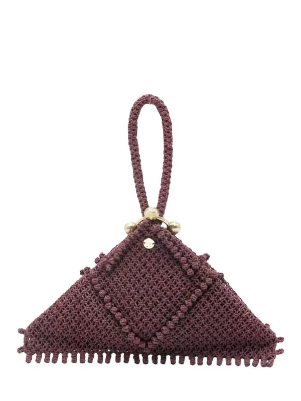 ALEMAIS Macramé Top-handle Tote - Purple