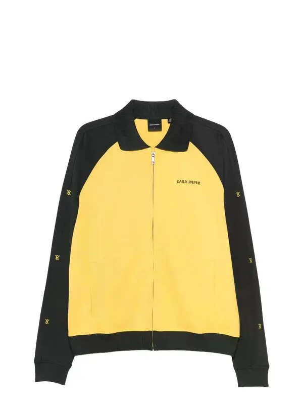 DAILY PAPER Logo-detail Zip Up Sweatshirt - Yellow