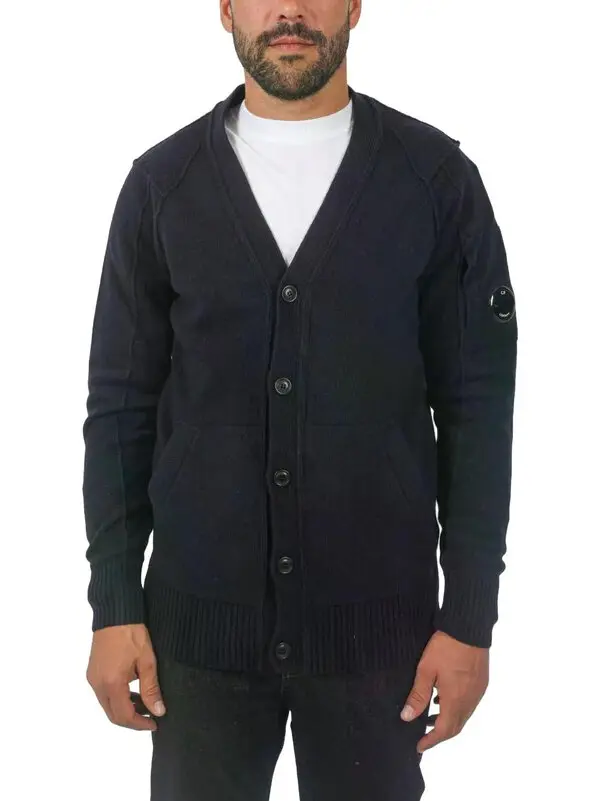 C.P. COMPANY Buttoned V-neck Cardigan - Blue