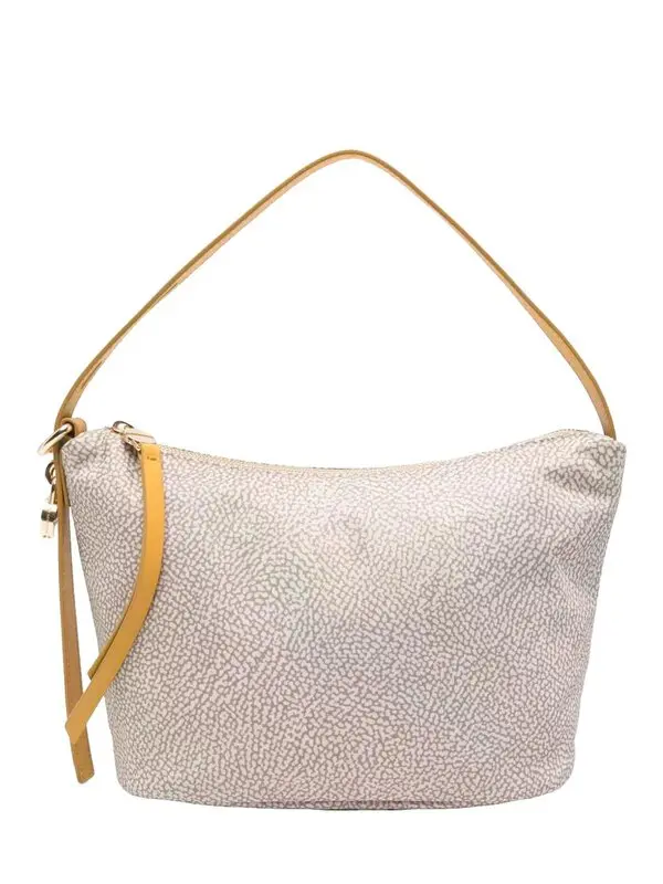 Borbonese Patterned Zipped Tote - Neutrals