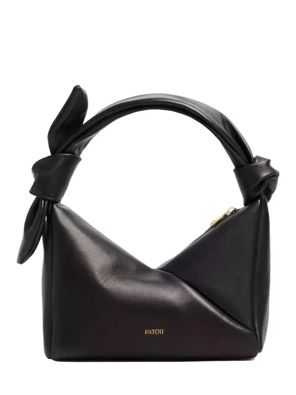Patou Bonbonnette Knot-detail Shoulder Bag - Black