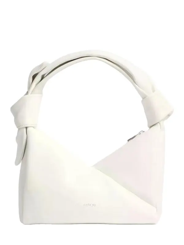 Patou Bonbonnette Knot-detail Shoulder Bag - White