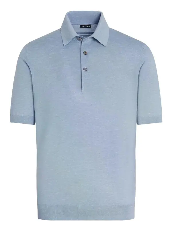 Zegna Short-sleeve Polo Shirt - Blue