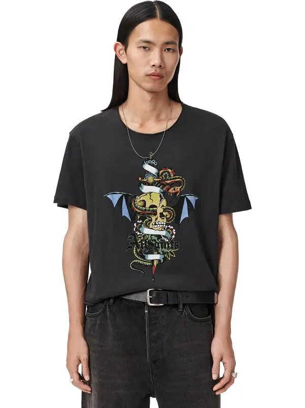ALLSAINTS Sabre Graphic T-shirt - Black