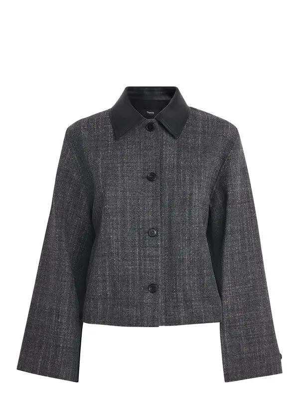 Theory Wool-blend Blazer - Grey