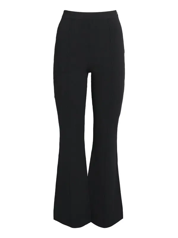 Theory Knitted Crepe Kick Trousers - Black