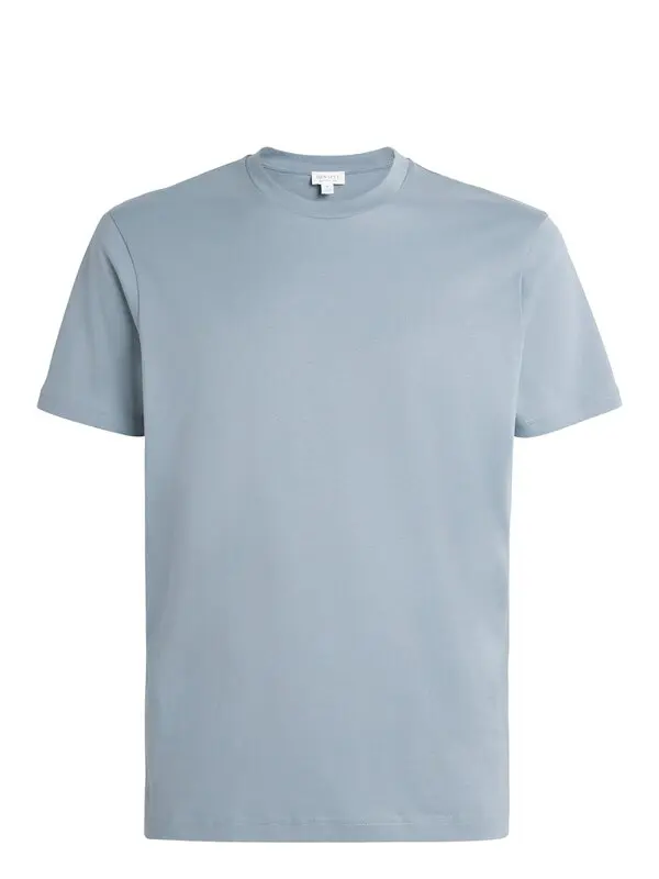 Sunspel Supima Cotton Riviera T-shirt - Blue