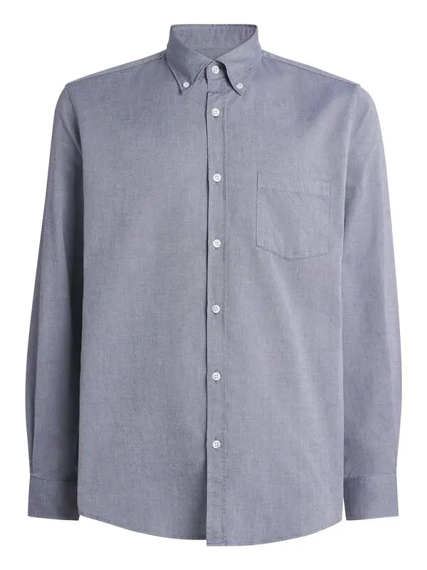 Sunspel Cotton Oxford Shirt - Blue