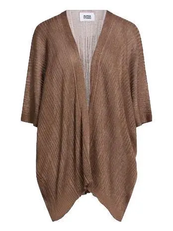 Alpha Studio Ribbed Knit Cardigan - Beige