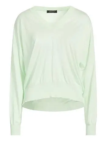 ARAGONA Knitted V-neck Sweater - Green