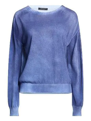 ARAGONA Cotton Knit Sweater - Blue
