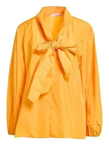 Liviana Conti Top Marigold Polyester Bow Blouse - Yellow
