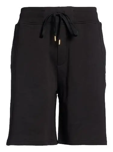 Versace Cotton Fleece Shorts - Black