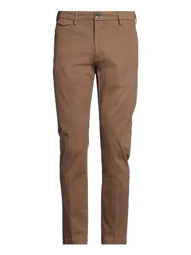 PRIMO EMPORIO Tapered Leg Gabardine Pants - Brown