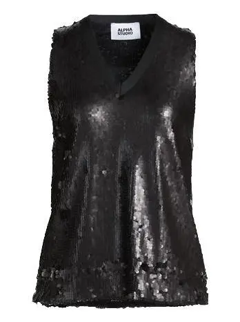 Alpha Studio Tulle Top - Black
