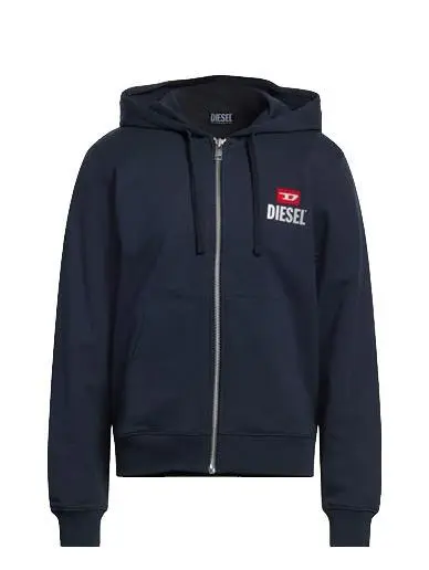 DIESEL® Cotton French Terry Logo Hoodie - Blue