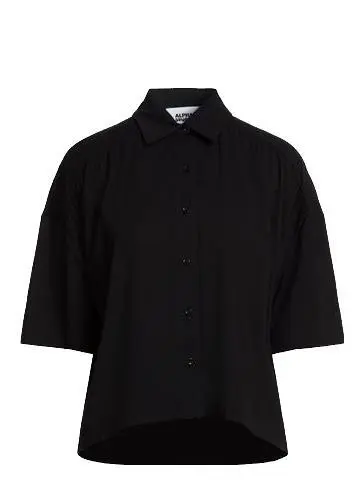 Alpha Studio Jersey Taffeta Shirt - Black
