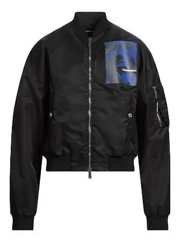 Dsquared2 Printed Bomber Jacket - Black