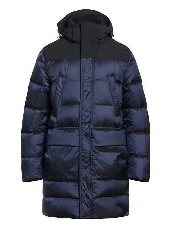 Paul & Shark Puffer Coat In Nylon And Polyester - Blue