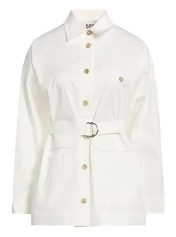 Alpha Studio Belted Twill Jacket - White