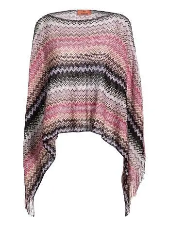 Missoni Intarsia-knit Metallic Cape - Beige