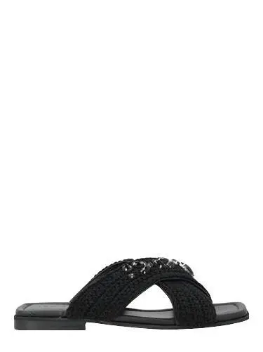 Inuikii Knitted Sandals With Appliqués - Black
