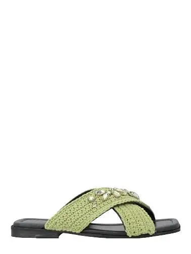 Inuikii Knitted Sandals With Appliqués - Sage Green
