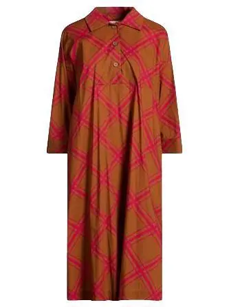 Liviana Conti Cotton-blend Midi Shirt Dress - Brown
