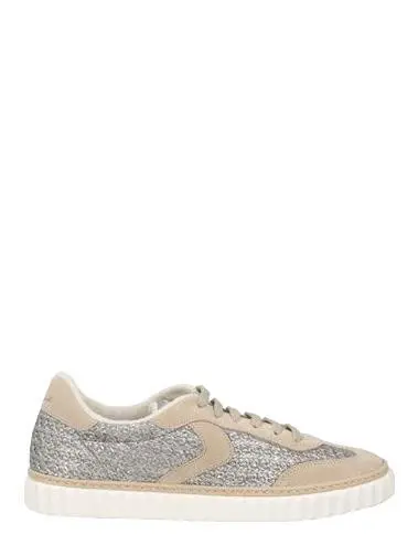 VOILE BLANCHE Leather And Raffia Sneakers - Beige