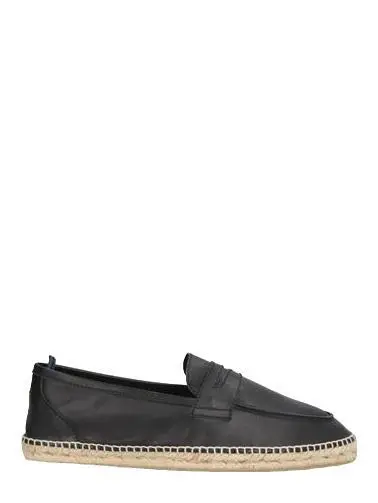 CastaÑer Leather Espadrilles - Black