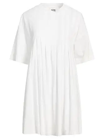 Alpha Studio Pleated Mini Dress - White