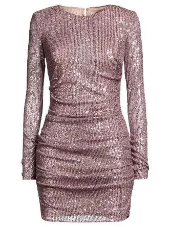 Elisabetta Franchi Mini Sequined Dress - Purple