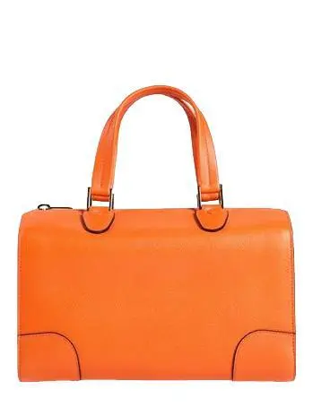 VALEXTRA Calfskin Bowler Bag - Orange