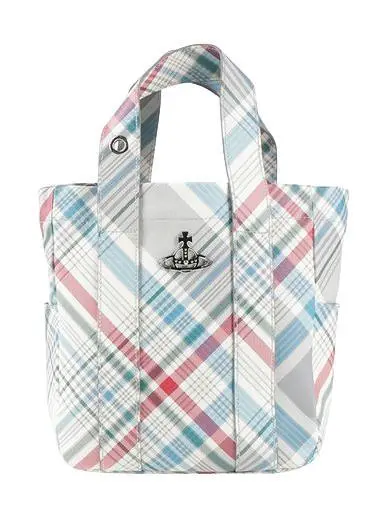 VIVIENNE WESTWOOD Tartan Tote - White
