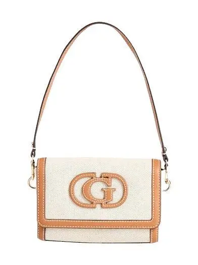 Guess Flap Bag With Detachable Shoulder Strap - White