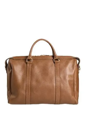 LAURA DI MAGGIO Leather Bowler Handbag - Brown