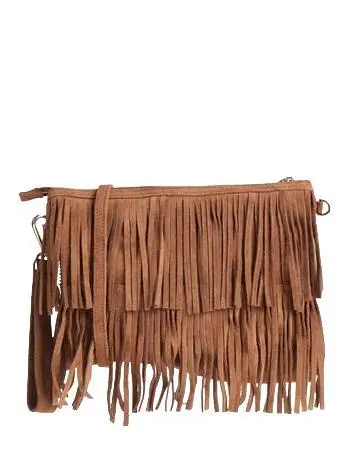 LAURA DI MAGGIO Handbag With Fringe And Top Handle - Beige
