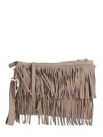 LAURA DI MAGGIO Handbag With Fringe And Top Handle - Beige