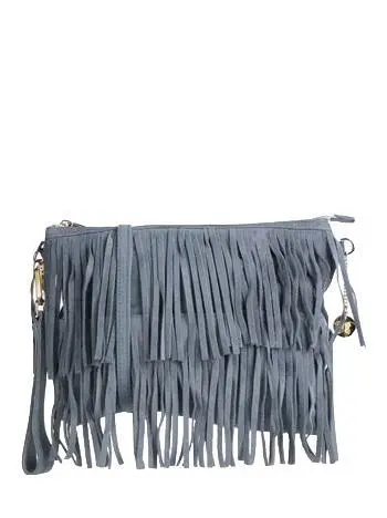 LAURA DI MAGGIO Handbag With Fringe And Top Handle - Blue