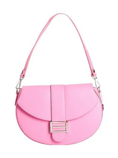 LAURA DI MAGGIO Leather Flap Handbag - Pink