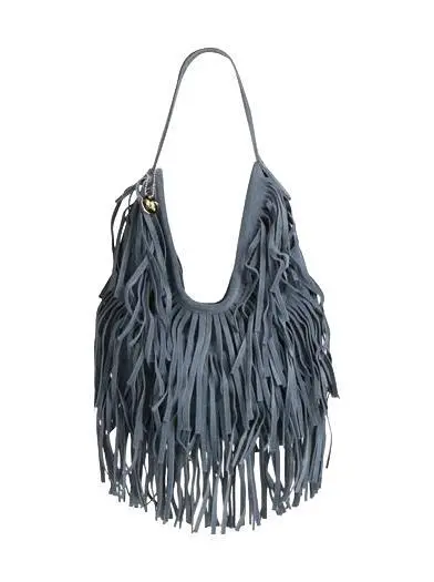 LAURA DI MAGGIO Leather Shoulder Hobo Bag - Blue