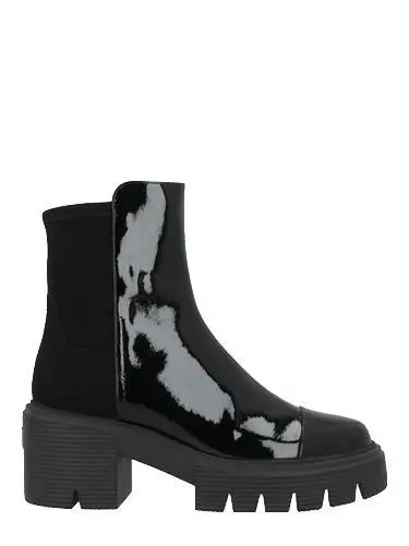STUART WEITZMAN Leather And Textile Ankle Boots - Black