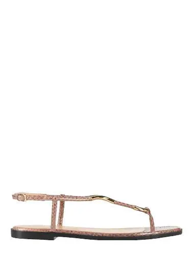 SERGIO ROSSI Khaki Thong Sandals - Beige