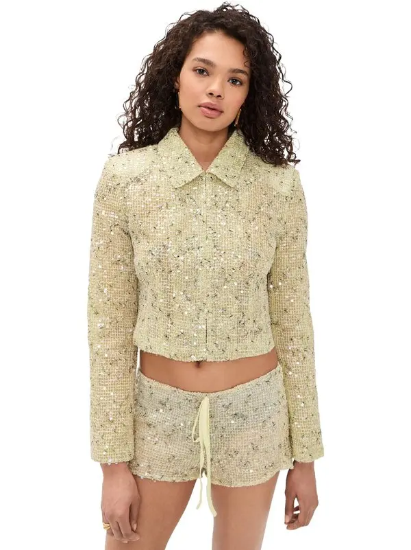 Lioness Sequin Embellished Jacket - Lemontini