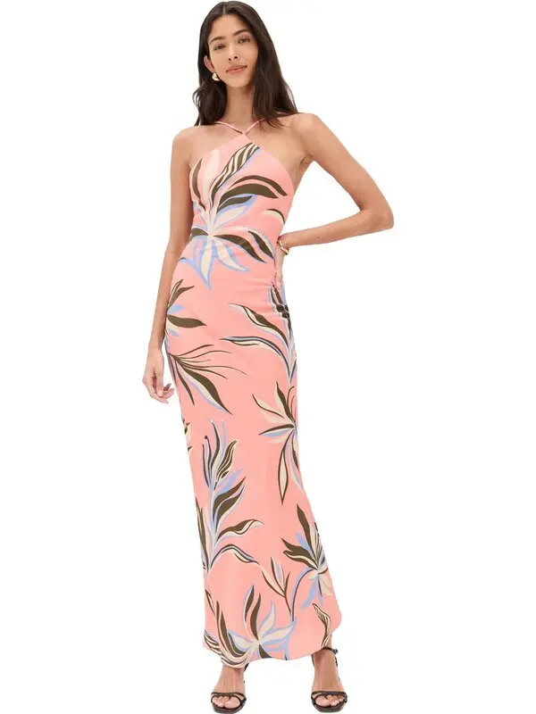 Rococo Sand Botanical Print Maxi Dress - Pink