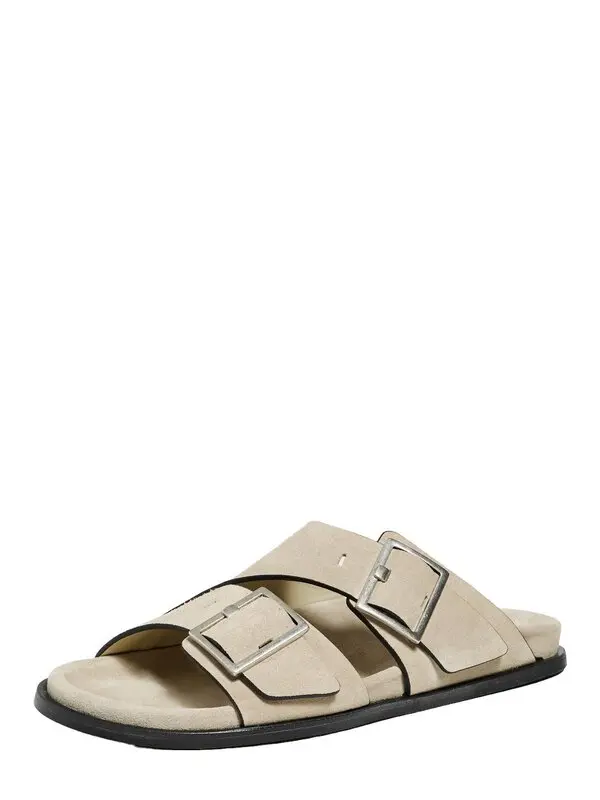ALOHAS Alba Leather Sandals - Suede Beige
