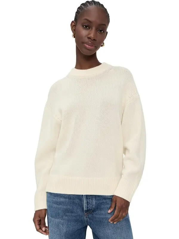 Sold Out NYC Cashmere Signature Crew Pullover - Cream
