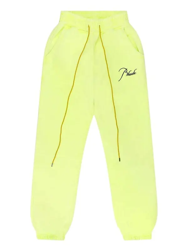 Rhude Drawstring Terry Sweatpants - Yellow